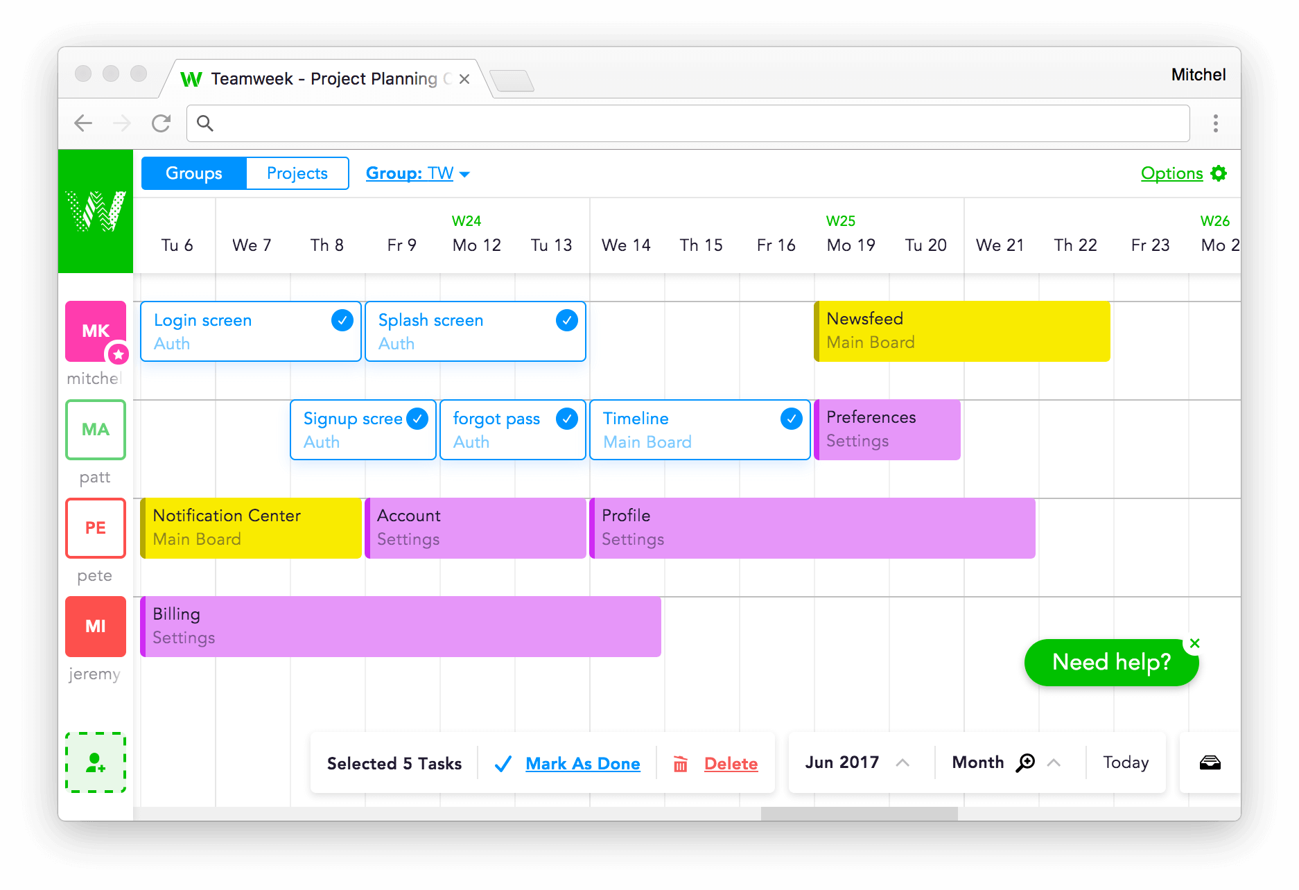 New Feature On Teamweek: Bulk Task Editing